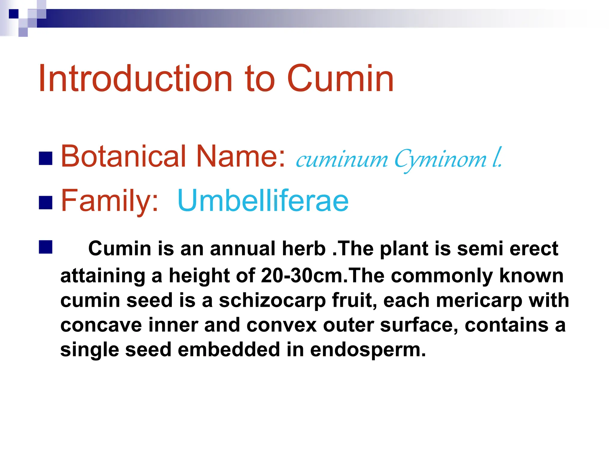 CUMIN VARIETIES by Munazah Bashir..ppt | Agriculture | Industries