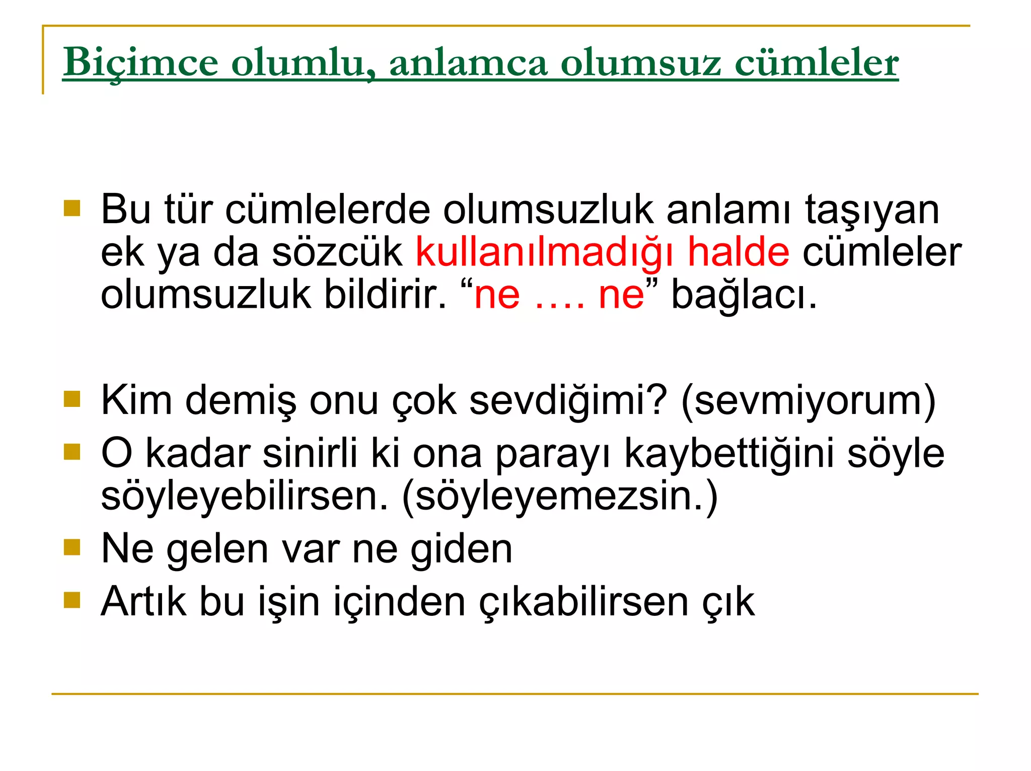 Cumlede Anlam Son | PPT