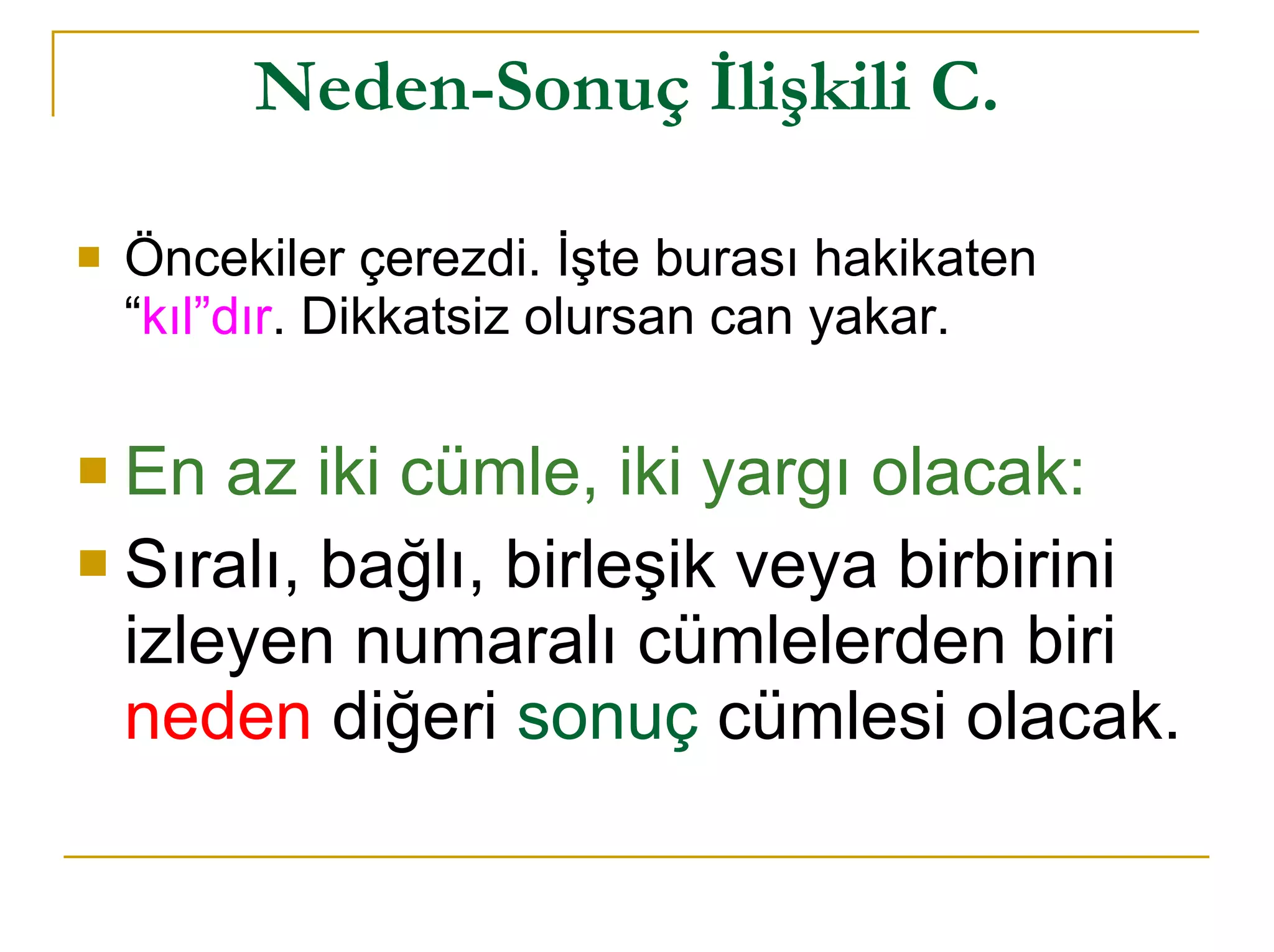 Cumlede Anlam Son | PPT