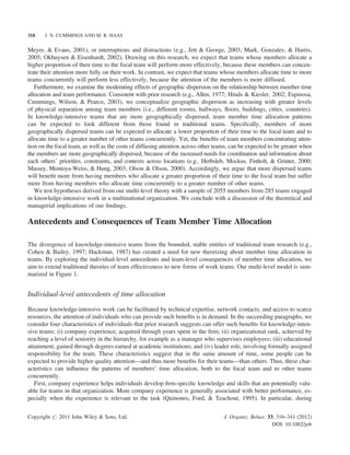 Time allocation matters in geographically dispersed teams | PDF