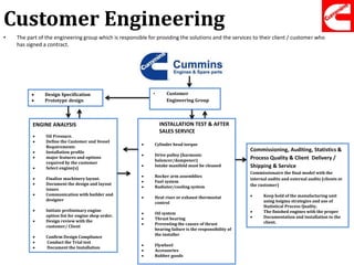 Cummins Customer Engineering Presentation | PPT