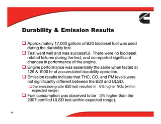 Cummins b20 1000hr durability | PDF | Automotive