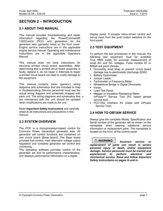 Cummins onan c22 d5 generator set power start 0500 control service ...