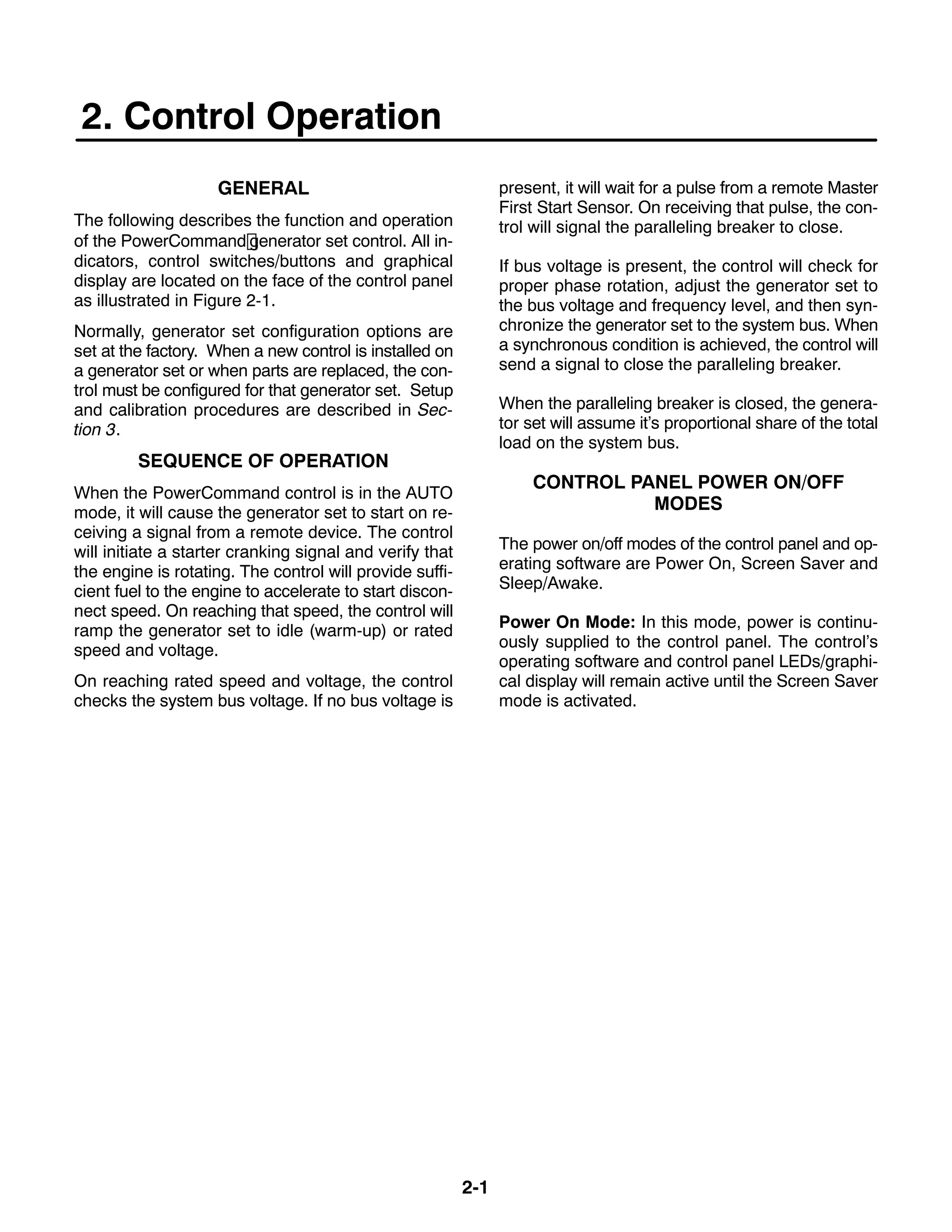 Cummins onan dfeg generator set with power command 3200 controller ...