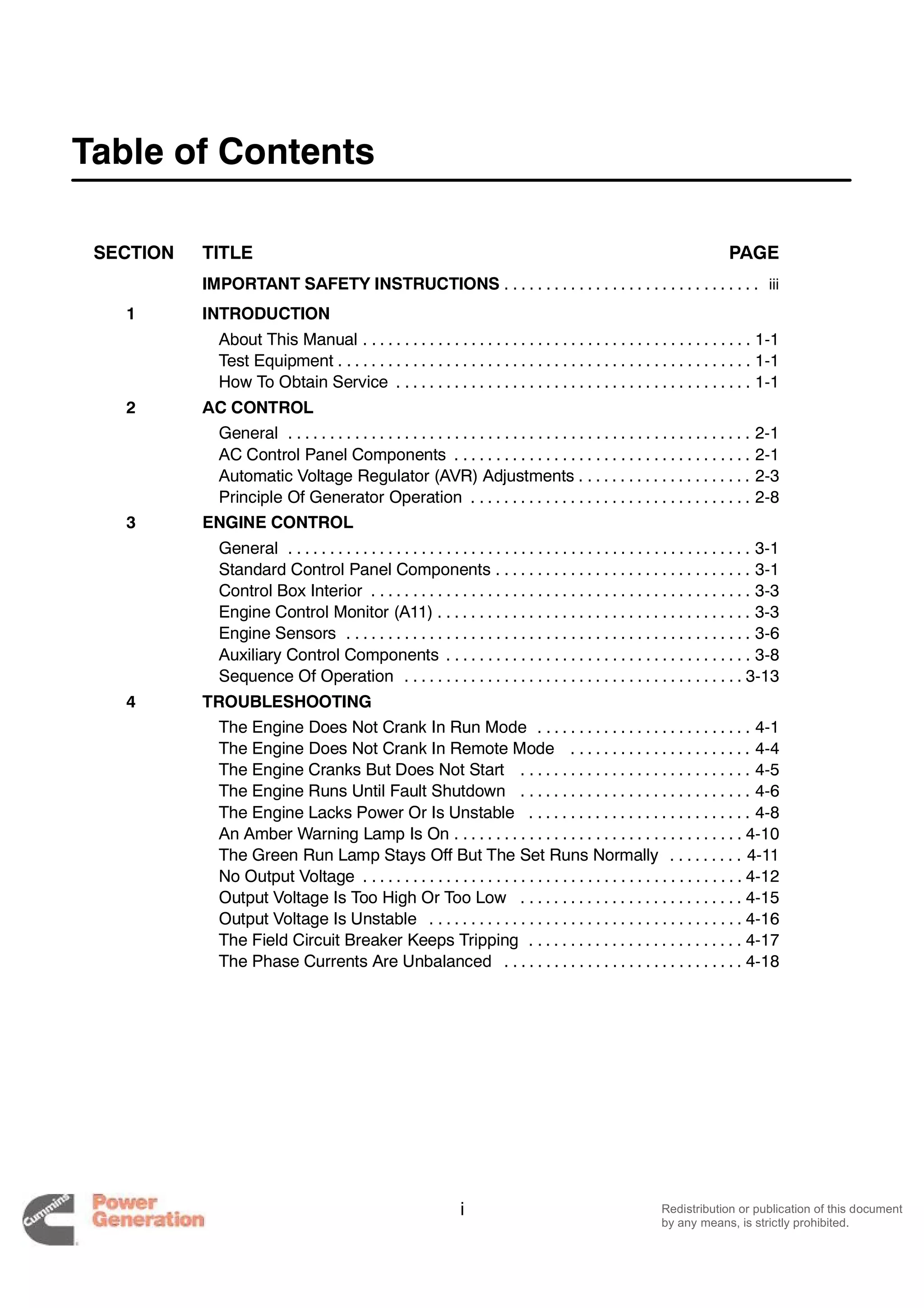 Cummins Onan Dggd Detector Control Generator Set Service Repair Manual