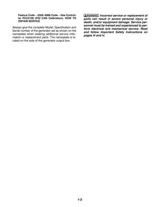 Cummins onan dqdac generator set power command 2100 controller service ...