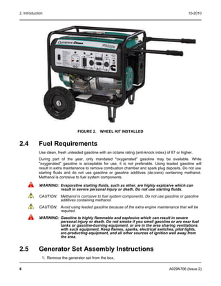 Cummins onan egmbe p5450e 60 hz portable generator set service repair ...