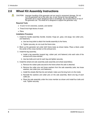 Cummins onan egmbe p5450ec 60 hz portable generator set service repair ...