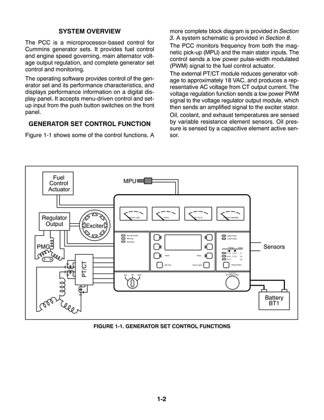 Cummins Onan Generator Set With Power Command 3100 Controller Model