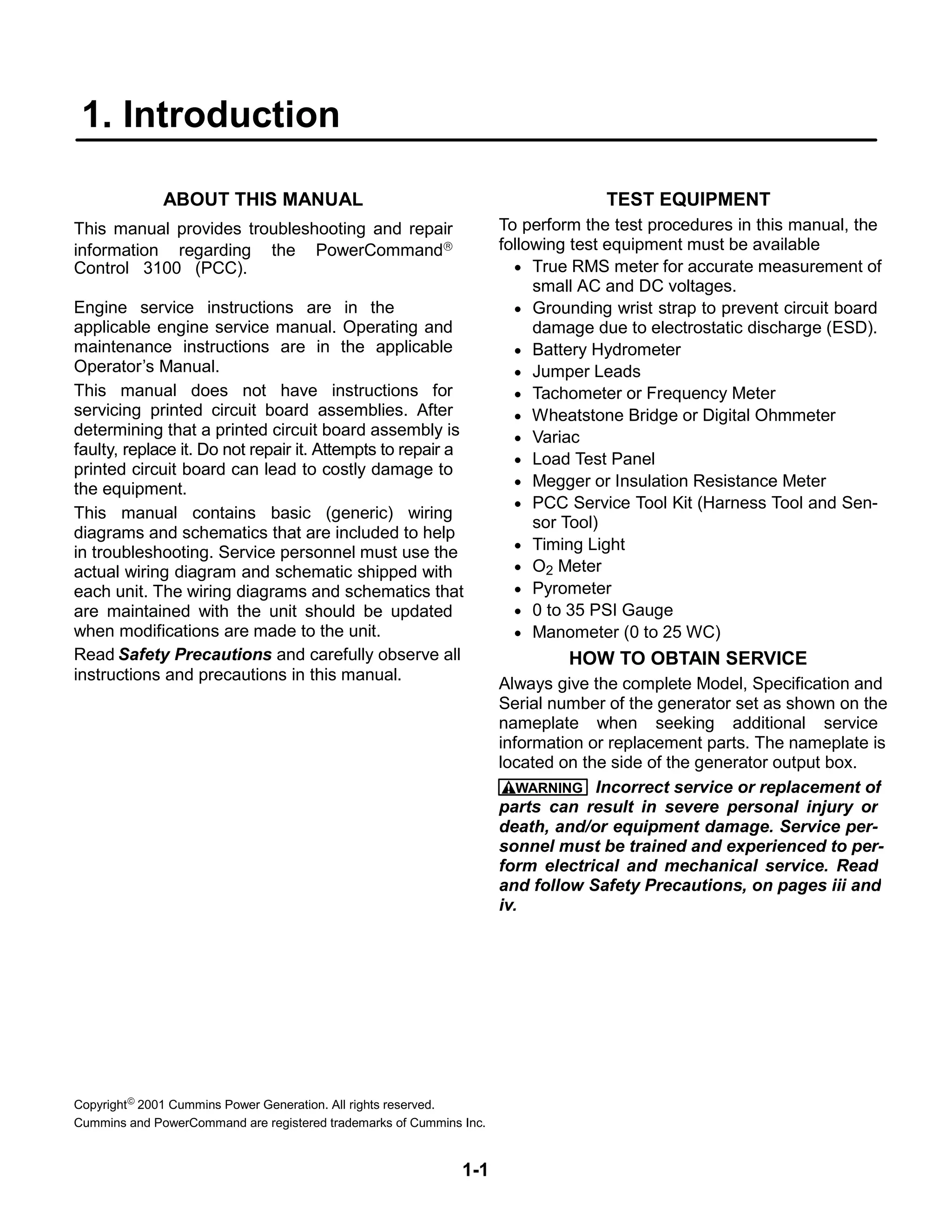 Cummins onan power command 3100 controller service repair manual | PDF