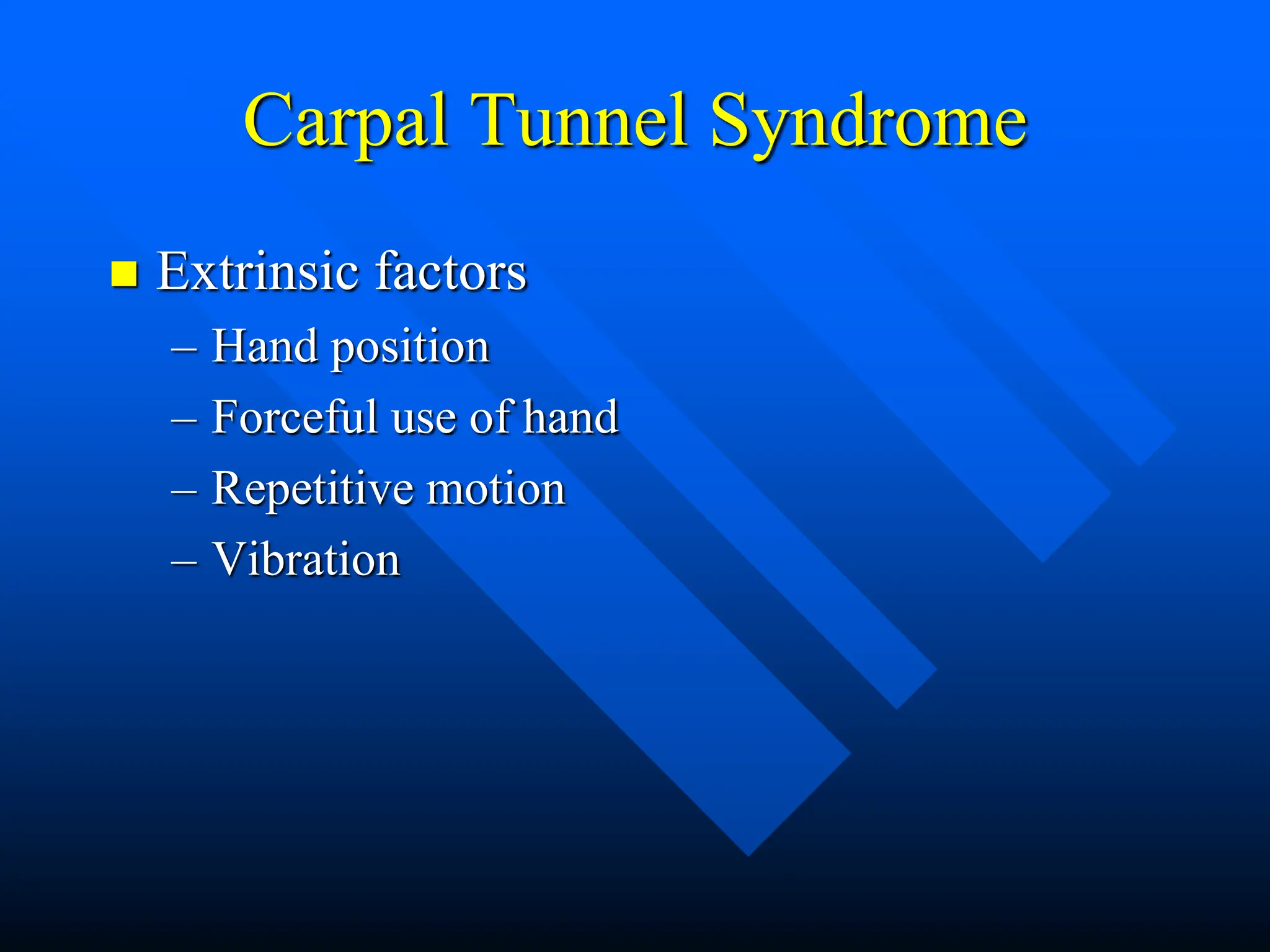 Cummulative Trauma Disorder exp ined ppt | PPT