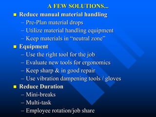 Cummulative Trauma Disorder exp ined ppt | PPT