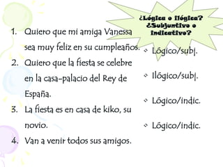 Cumple mafalda subjuntivo | PPTX