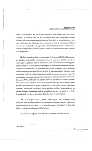 Claudia López a retractarse | PDF