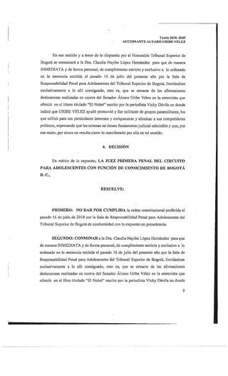 Claudia López a retractarse | PDF