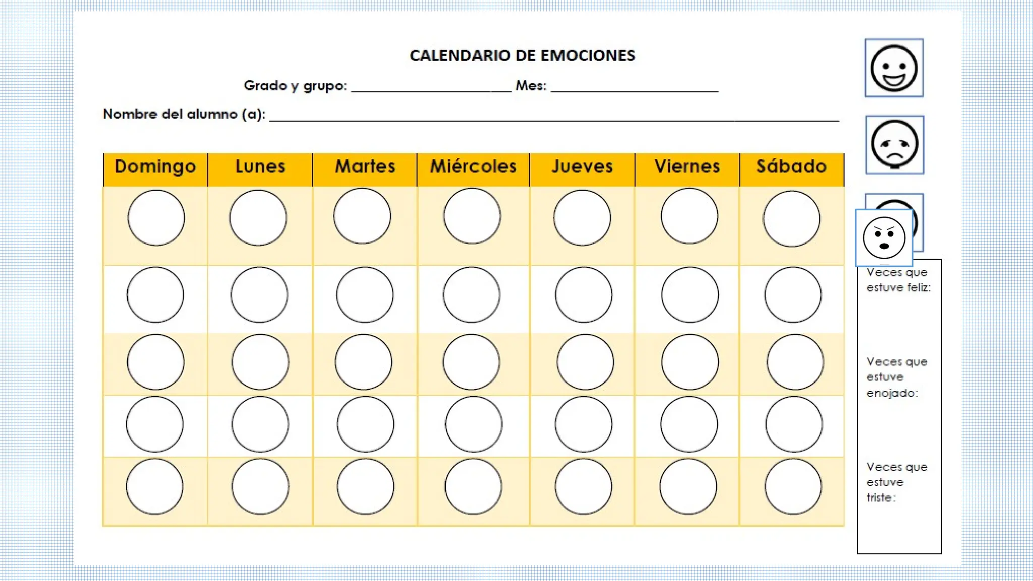calendario de emociones para registro diario .pptx