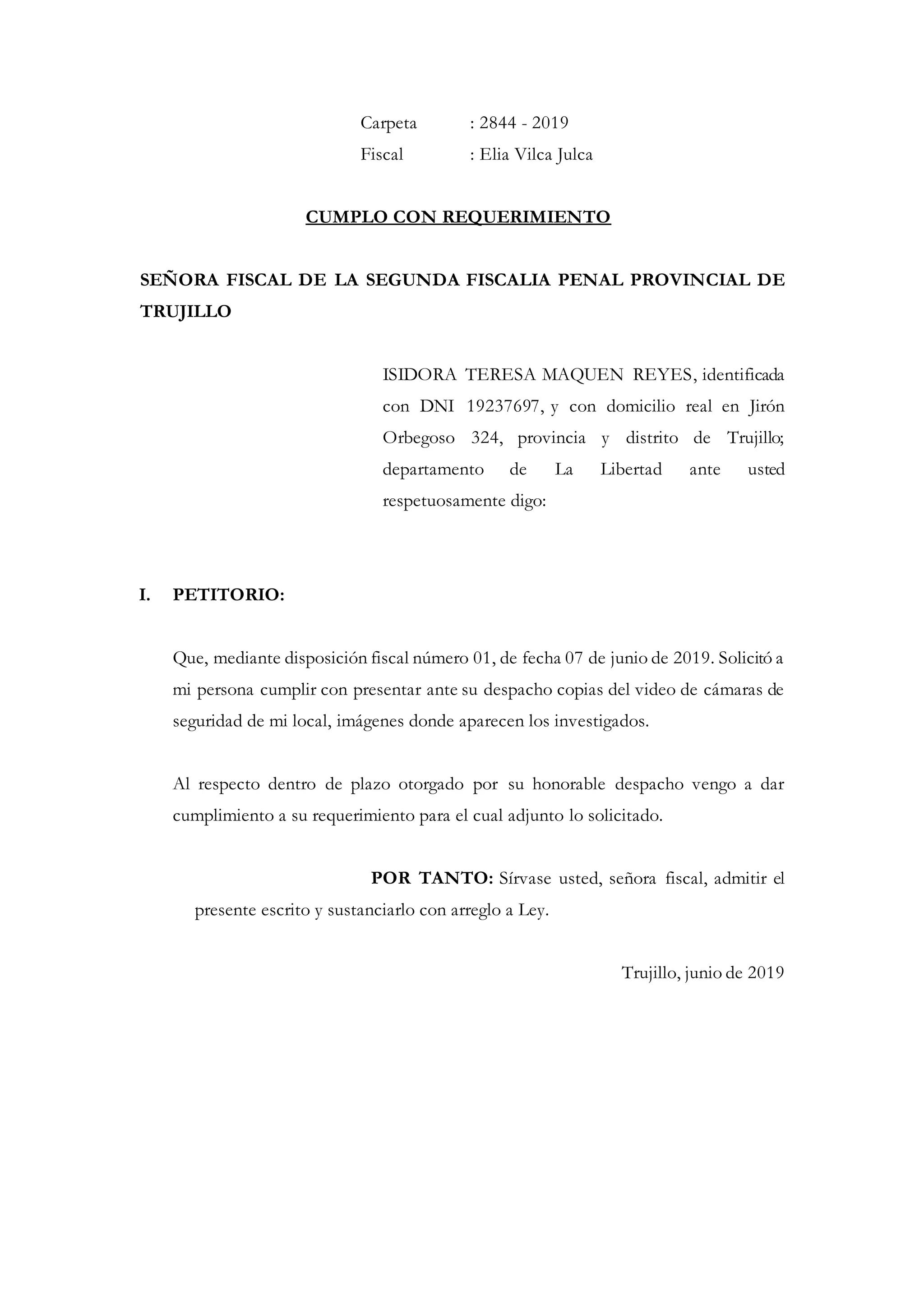 Cumplo requerimiento | DOCX