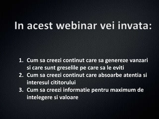Cum sa creezi continut | PPT