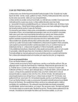 Cum se prepara lintea | DOCX