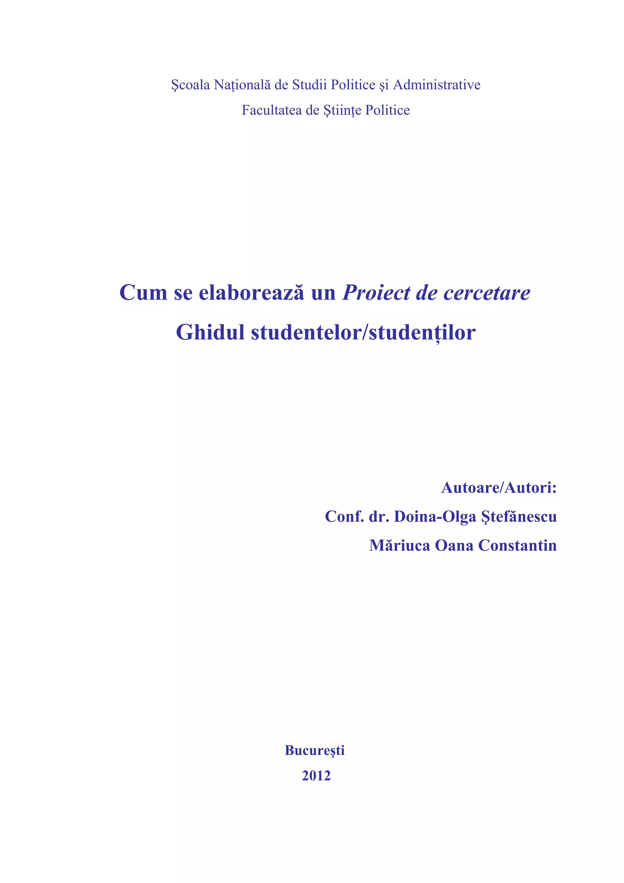 Cum se scrie un proiect de cercetare | DOC