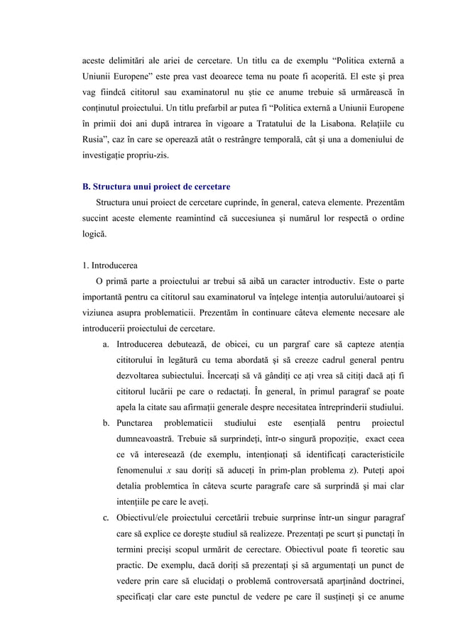 Cum se scrie un proiect de cercetare | DOC