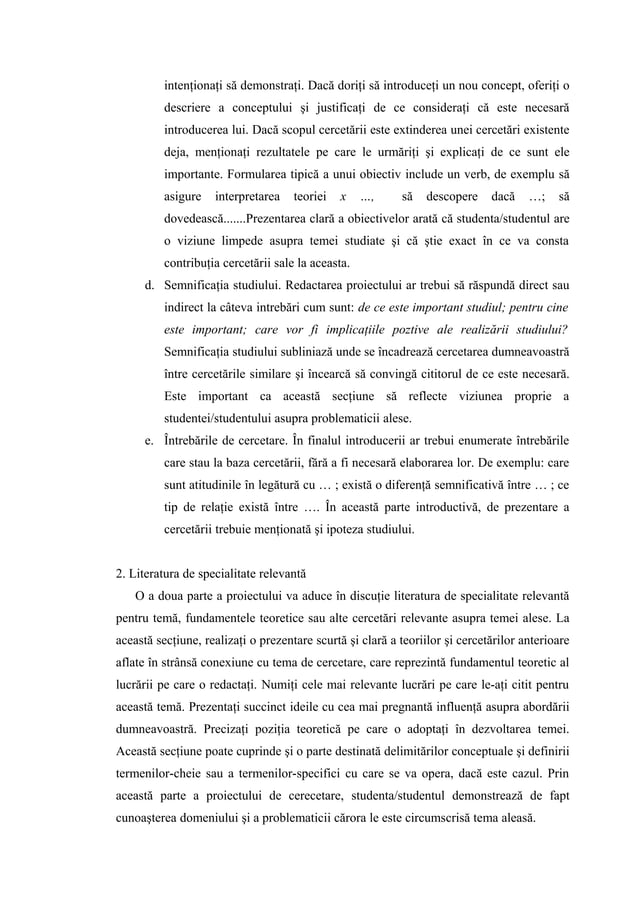 Cum se scrie un proiect de cercetare | DOC