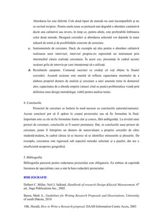 Cum se scrie un proiect de cercetare | DOC