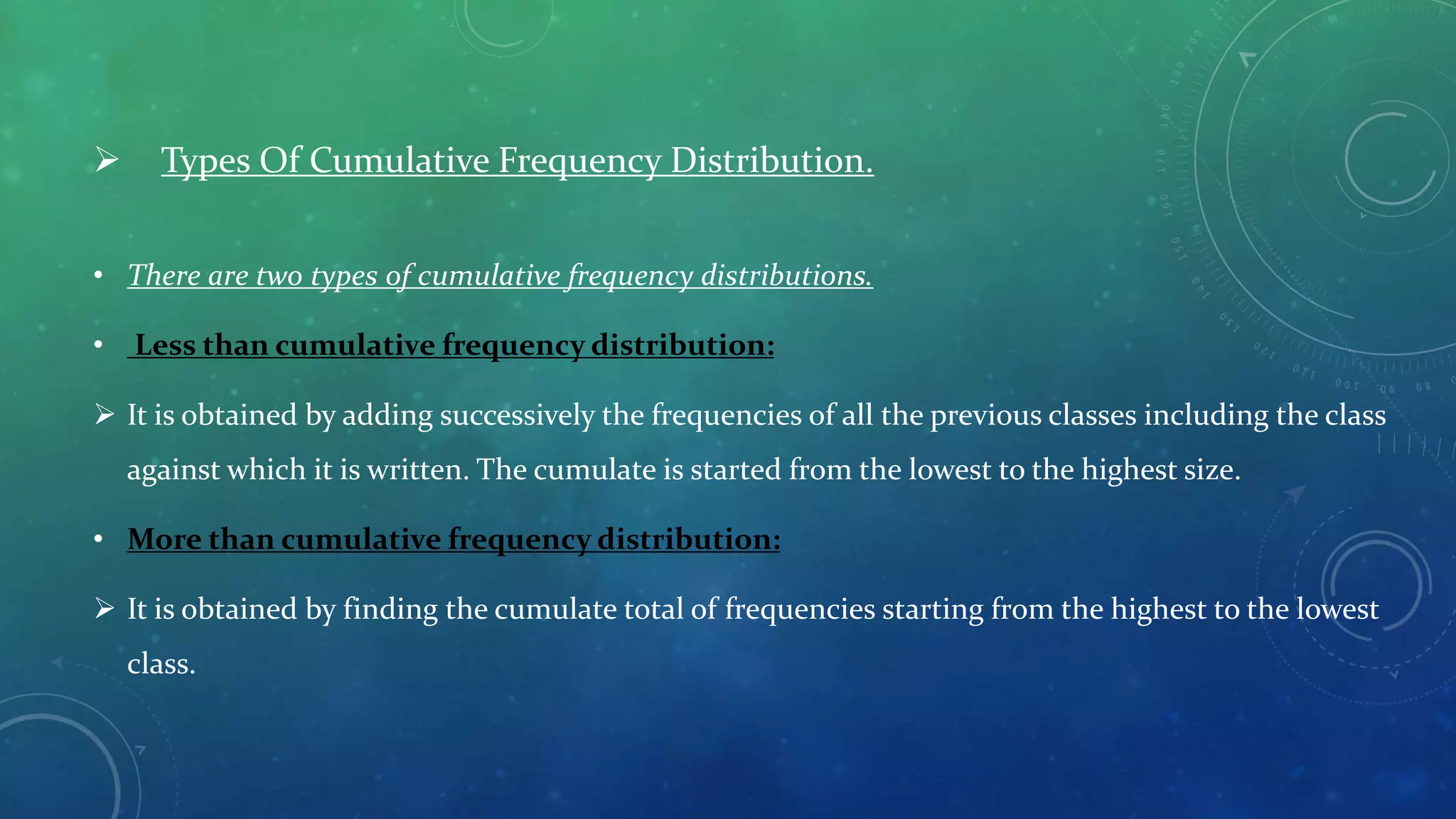 Cumulative Frequency Distribution Pptx Science