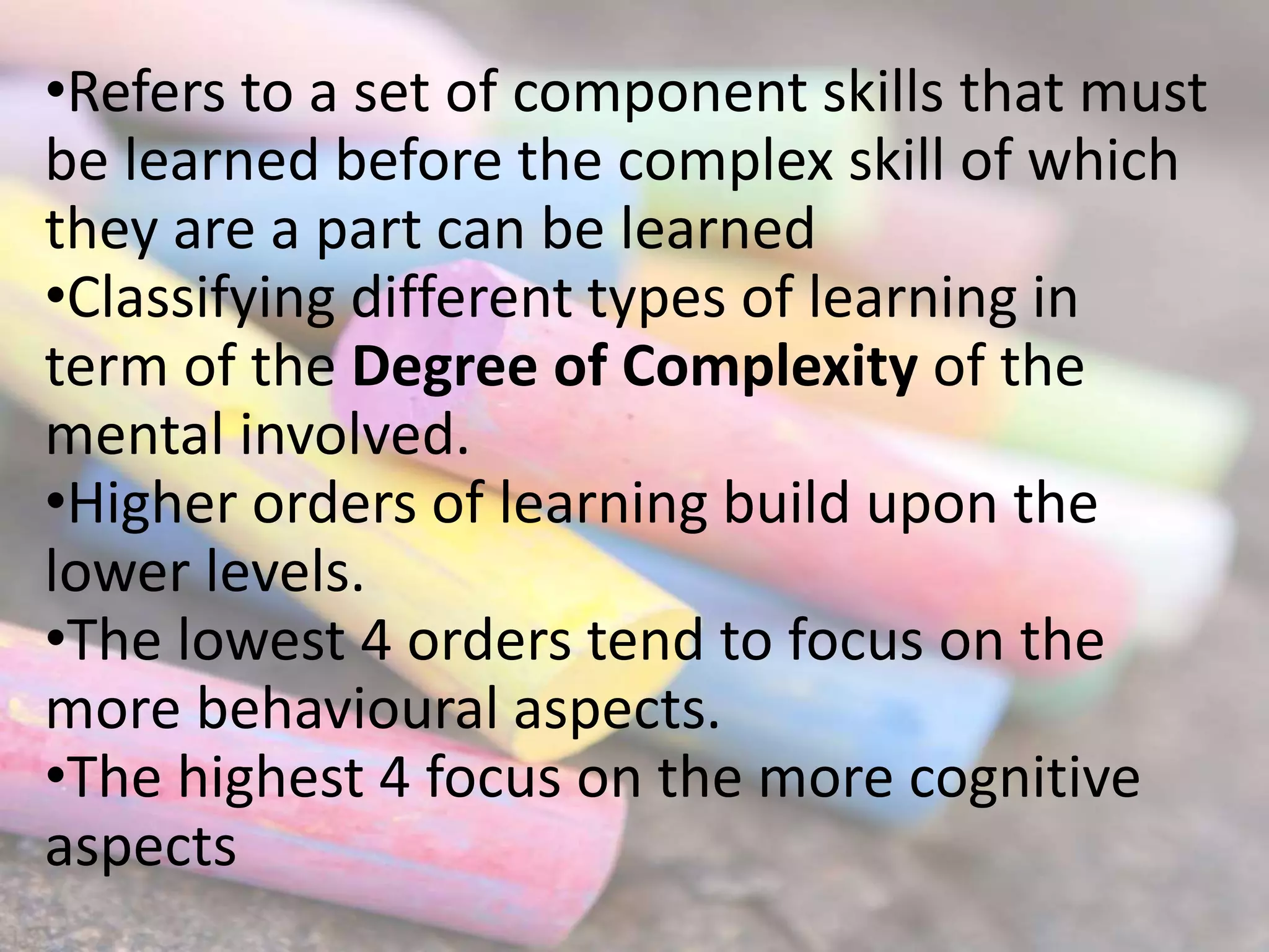 Cumulative learning theory | PPTX