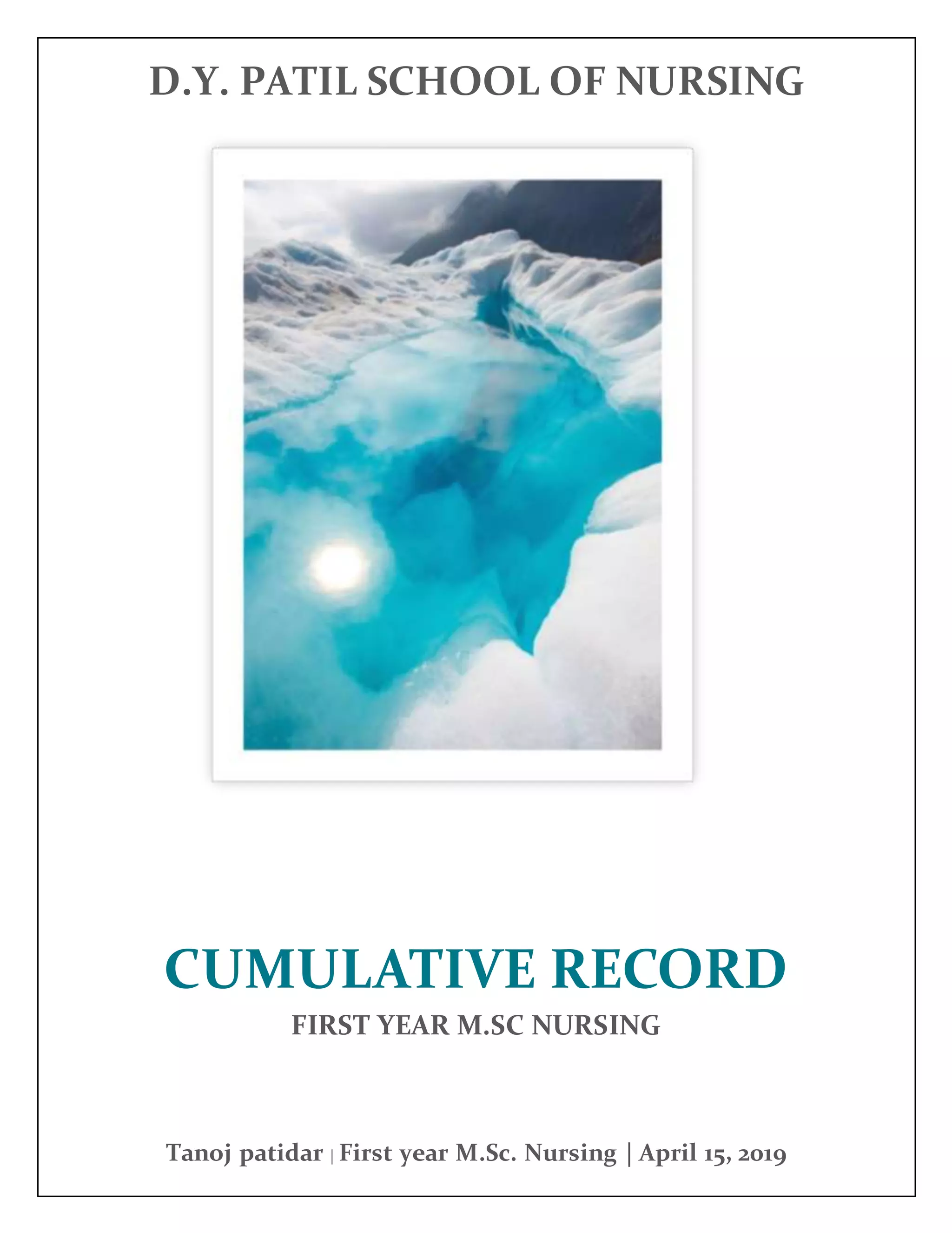 Cumulative record for students | DOCX