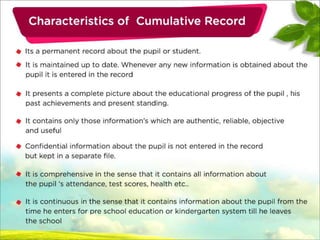 Cumulative record1 with picture | PPTX