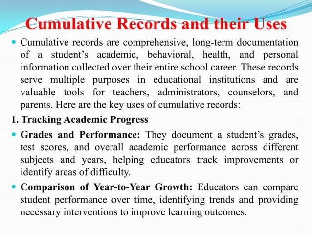 Cumulative Records- Meaning, Significance & Uses.pdf