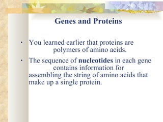 Cumulative review dna rna-protein synthesis-mutations | PPT | Genetics ...