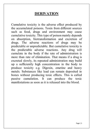 Cumulative toxicity of herbal drugs | DOCX