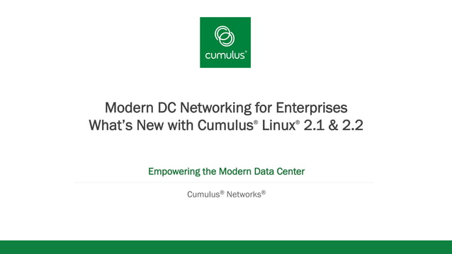 Cumulus Linux 2.2 Overview | PPT