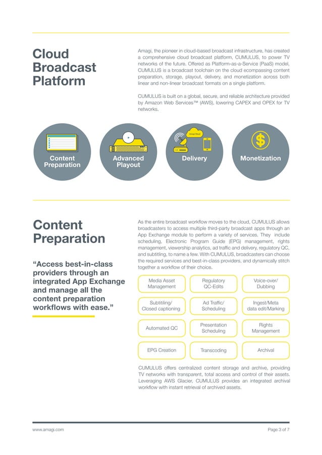 CUMULUS Cloud Broadcast Platform | PDF