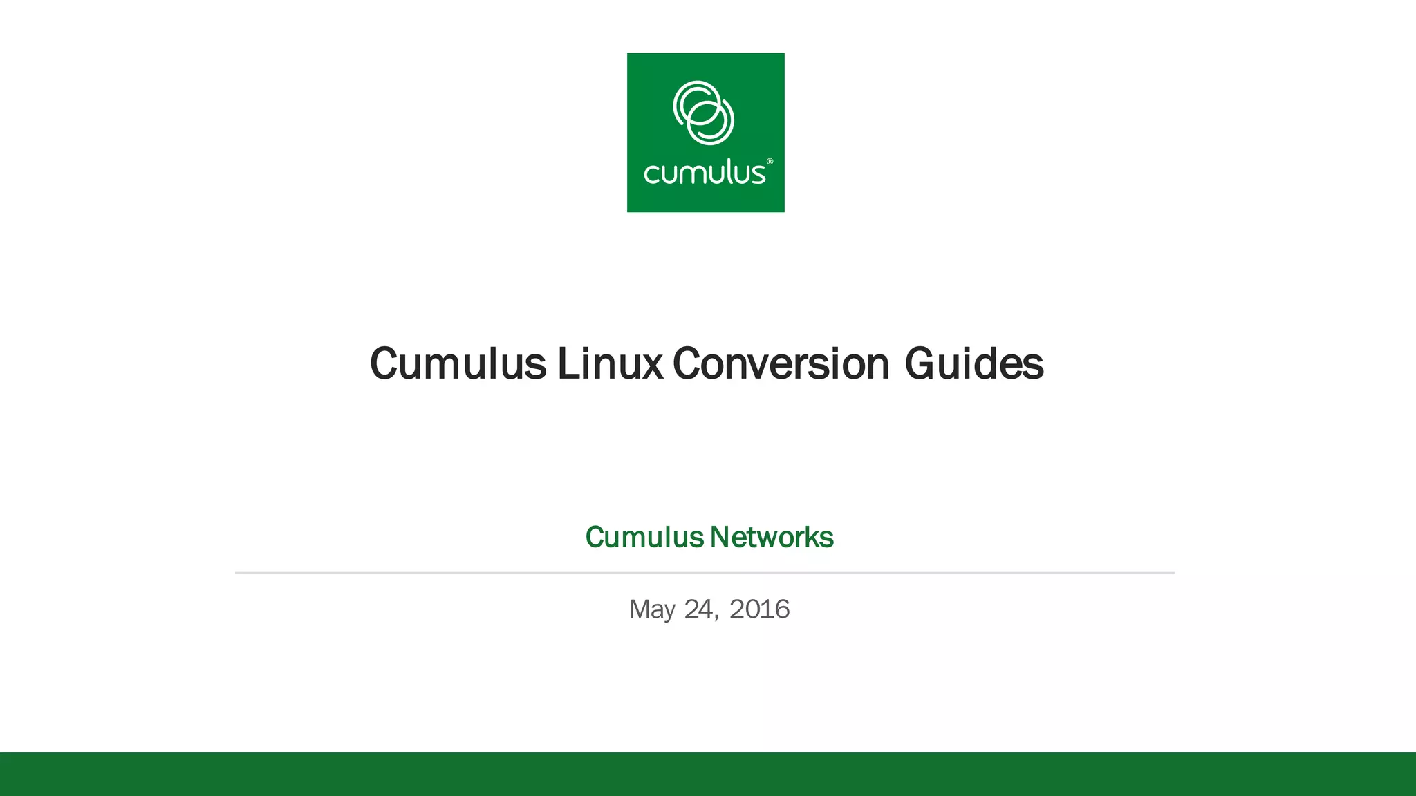 Cumulus networks conversion guide | PDF