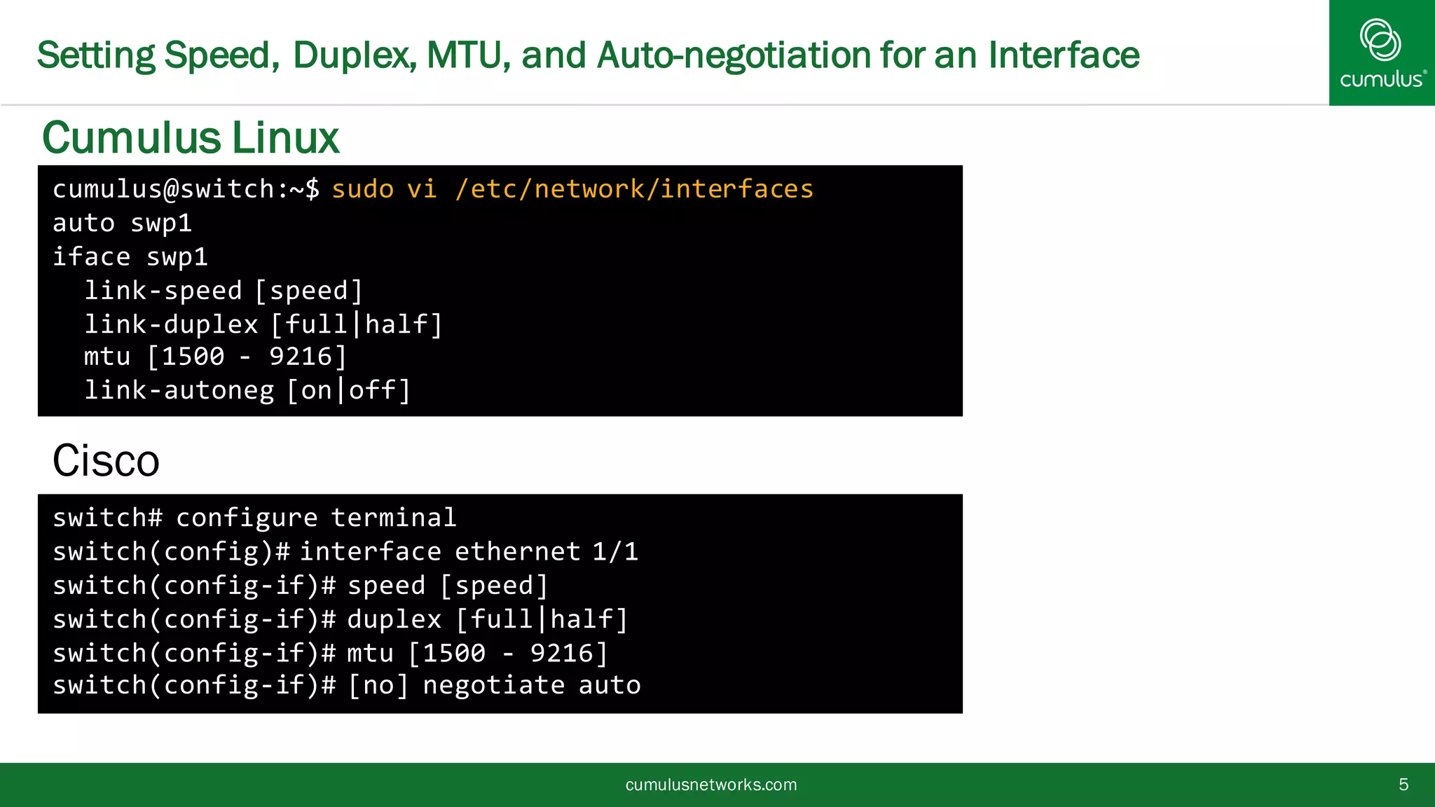Cumulus networks conversion guide | PDF