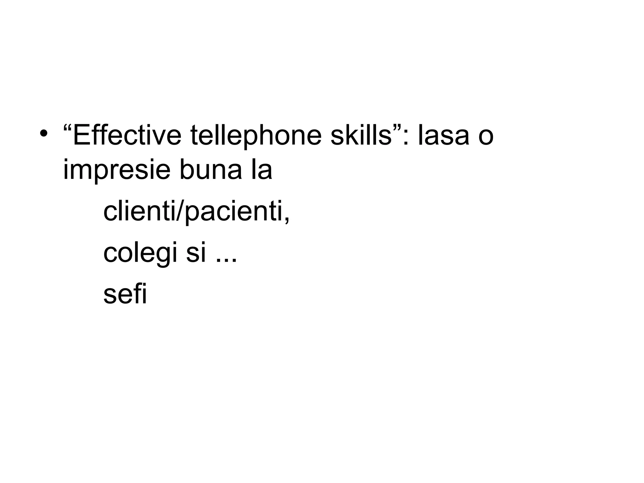 Cum vorbim la telefon | PPT
