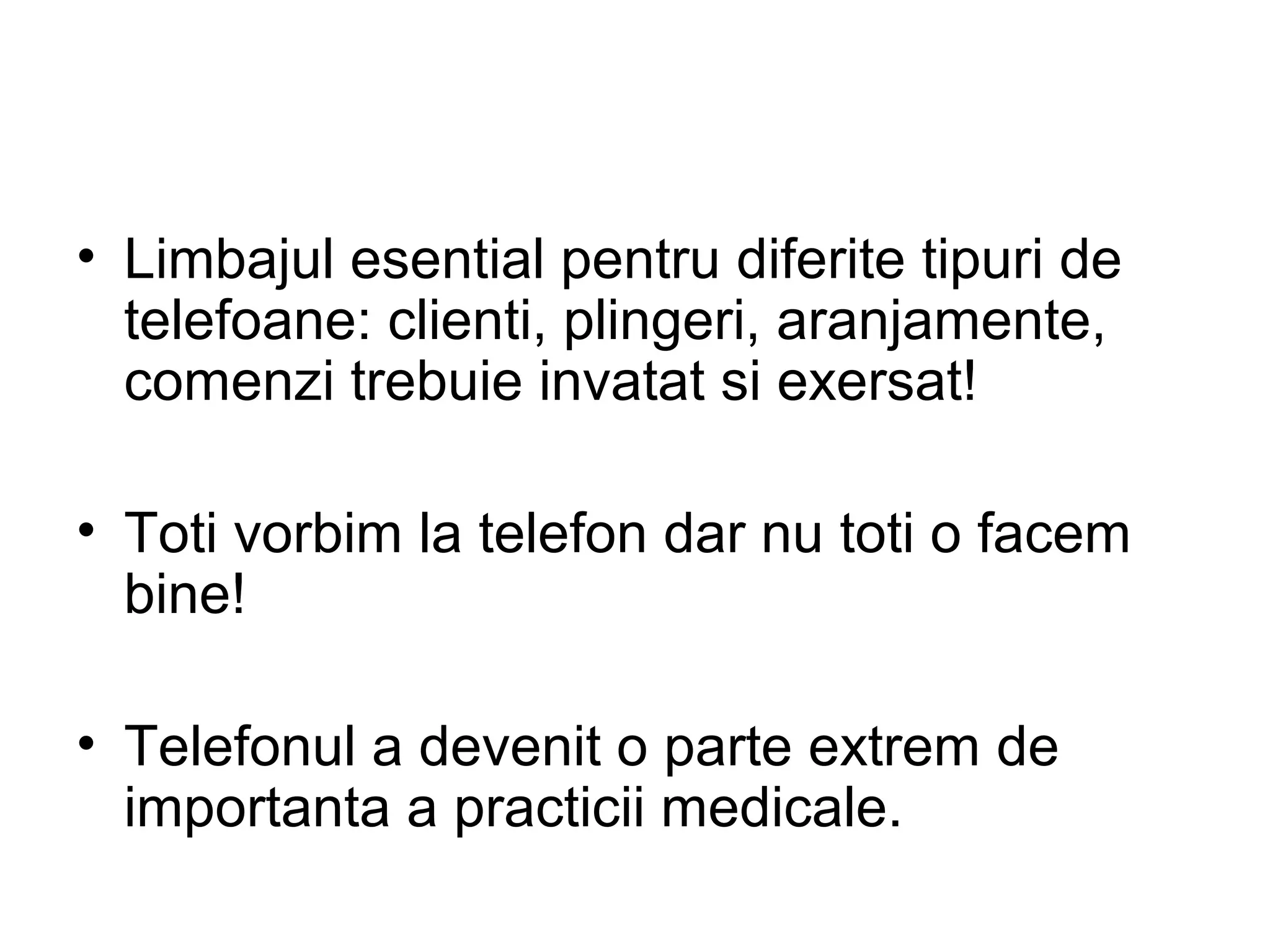 Cum vorbim la telefon | PPT