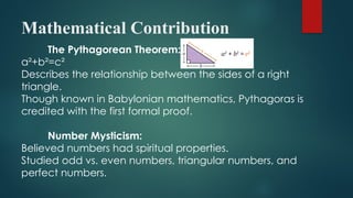 Mathematician spotlight: tracing the legacy of great mind | PPTX
