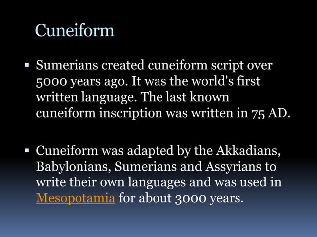 Cuneiform Writing | PPTX