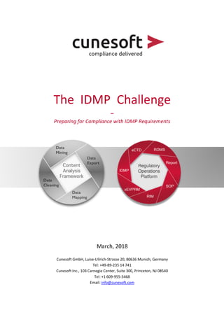 The IDMP Challenge - Whitepaper on ISO IDMP by Cunesoft | PDF