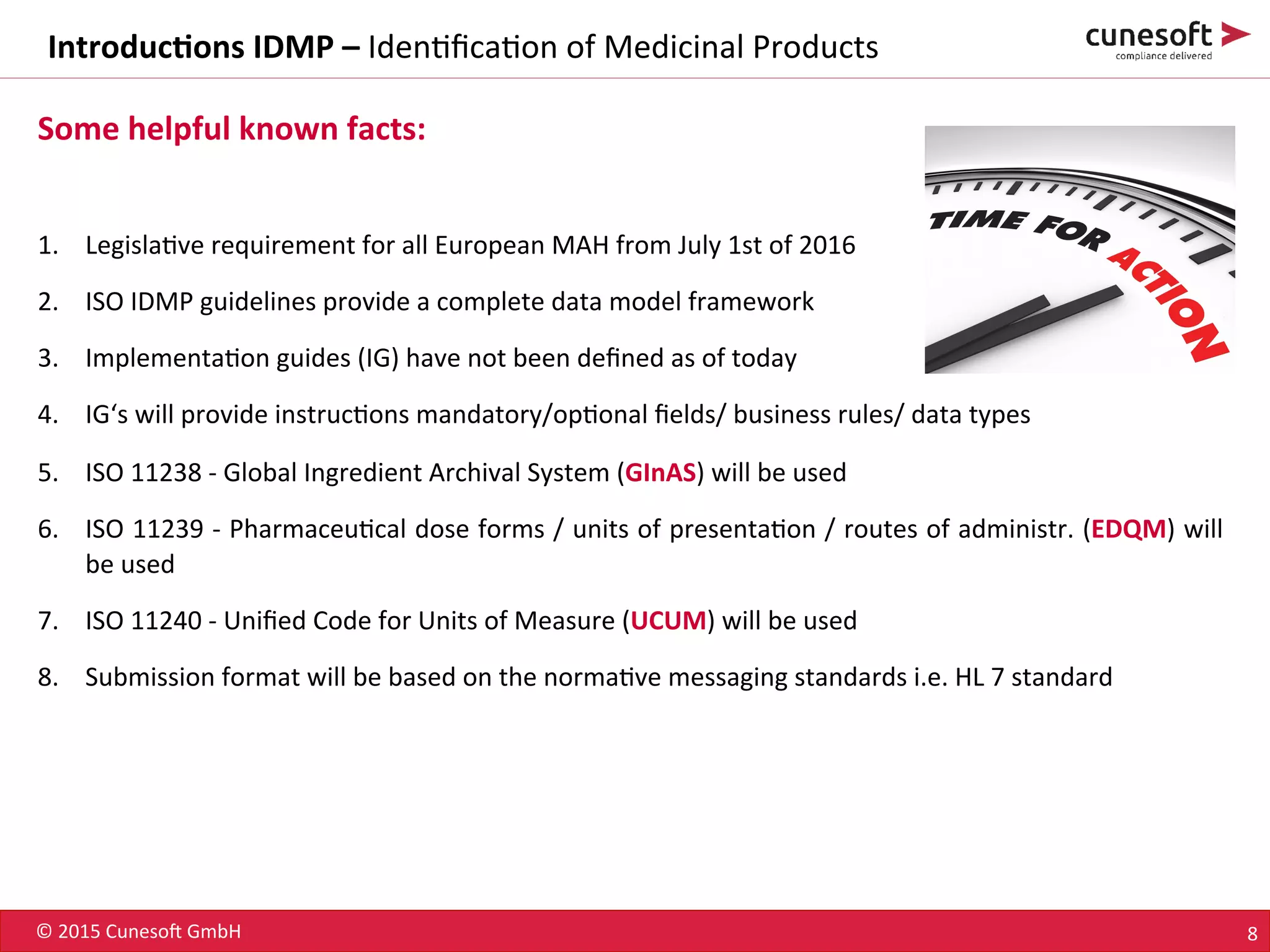 Webinar slides: ISO IDMP via Regulatory Master Data Management | PDF