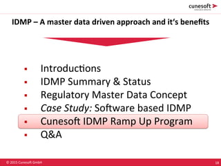 Webinar slides: ISO IDMP via Regulatory Master Data Management | PDF