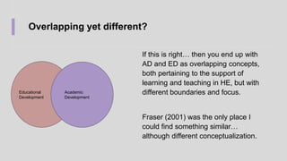 Are Academic Development and Educational Development really the same ...