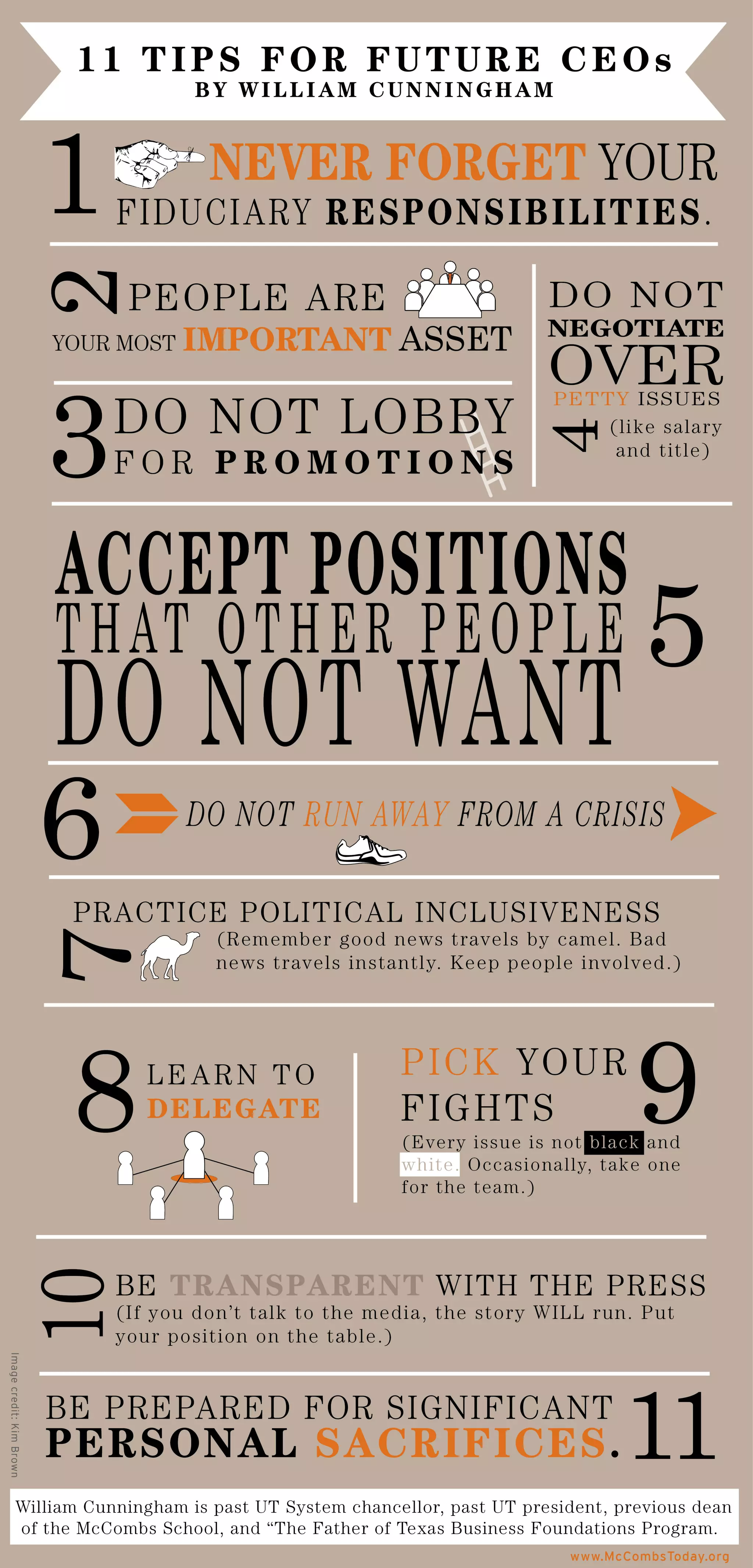 11 Tips for Future CEOs from William Cunningham | PDF