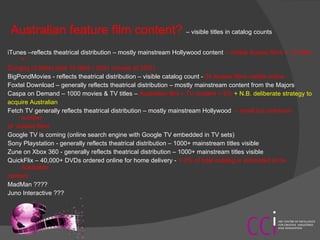 Australian VOD: Online Distribution as Disruptive Technology in the ...