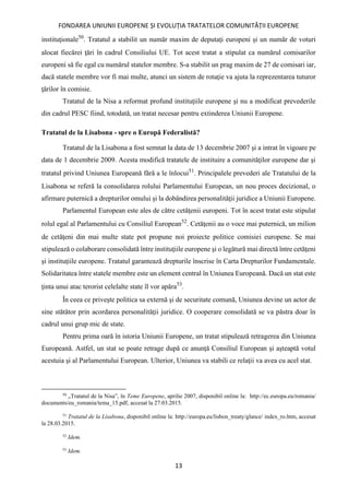 Fondarea Uniunii Europene și evoluția tratatelor comunității europene | PDF