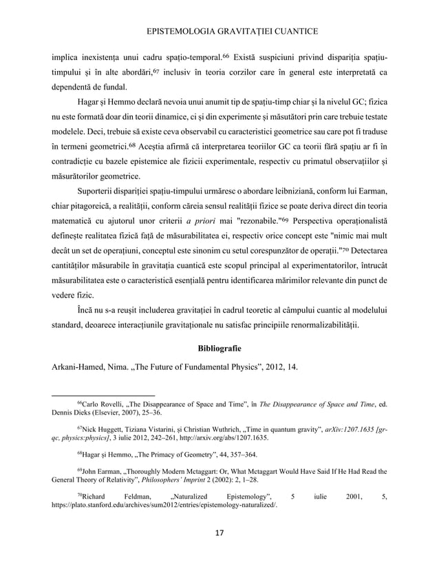 Epistemologia gravitației cuantice | PDF | Free Download